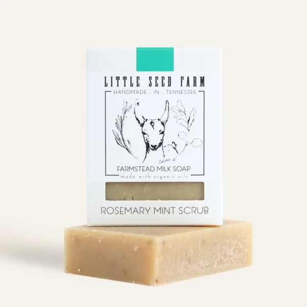 Solvrée | Little Seed Farm - Rosemary Mint Goat Milk Bar Soap (4.75 oz)