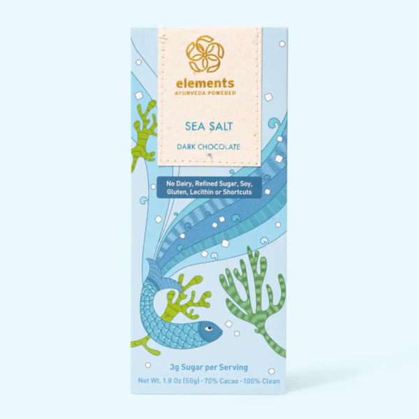 Solvrée | Elements Truffles – Sea Salt 70% Dark Chocolate Bar (1.8 oz)